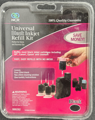 NCR Universal Ink Jet Black Refill Kit 999292 *NEW E9B | eBay