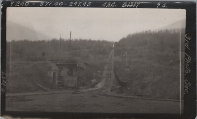 WW1 1918 Train station rail tracks in war-torn region Vintage Original ...