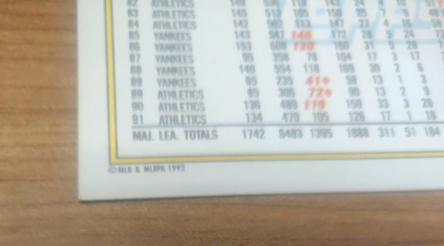 1992 560 Rickey Henderson Athletics Topps Baseball Card MLB Rare ...