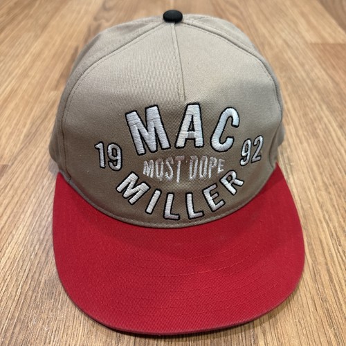 Mac Miller 1992 Most Dope Thumbs Up Tan Red Snapback Hat 7 1/4 Flat ...