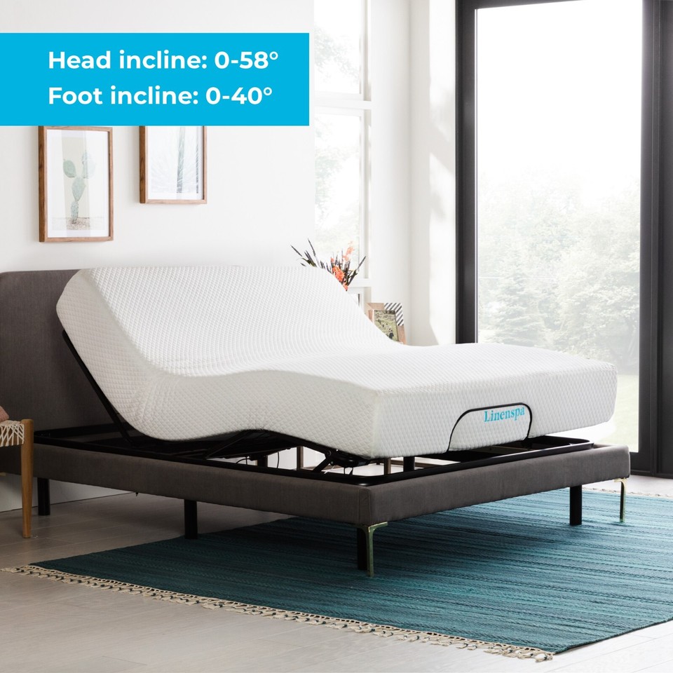 Linenspa Adjustable Base - Bed Frame with Independent Head and Foot ...