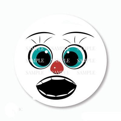 Clown Face Labels Scrapbook Stickers Smiling Face Stickers Favors | eBay