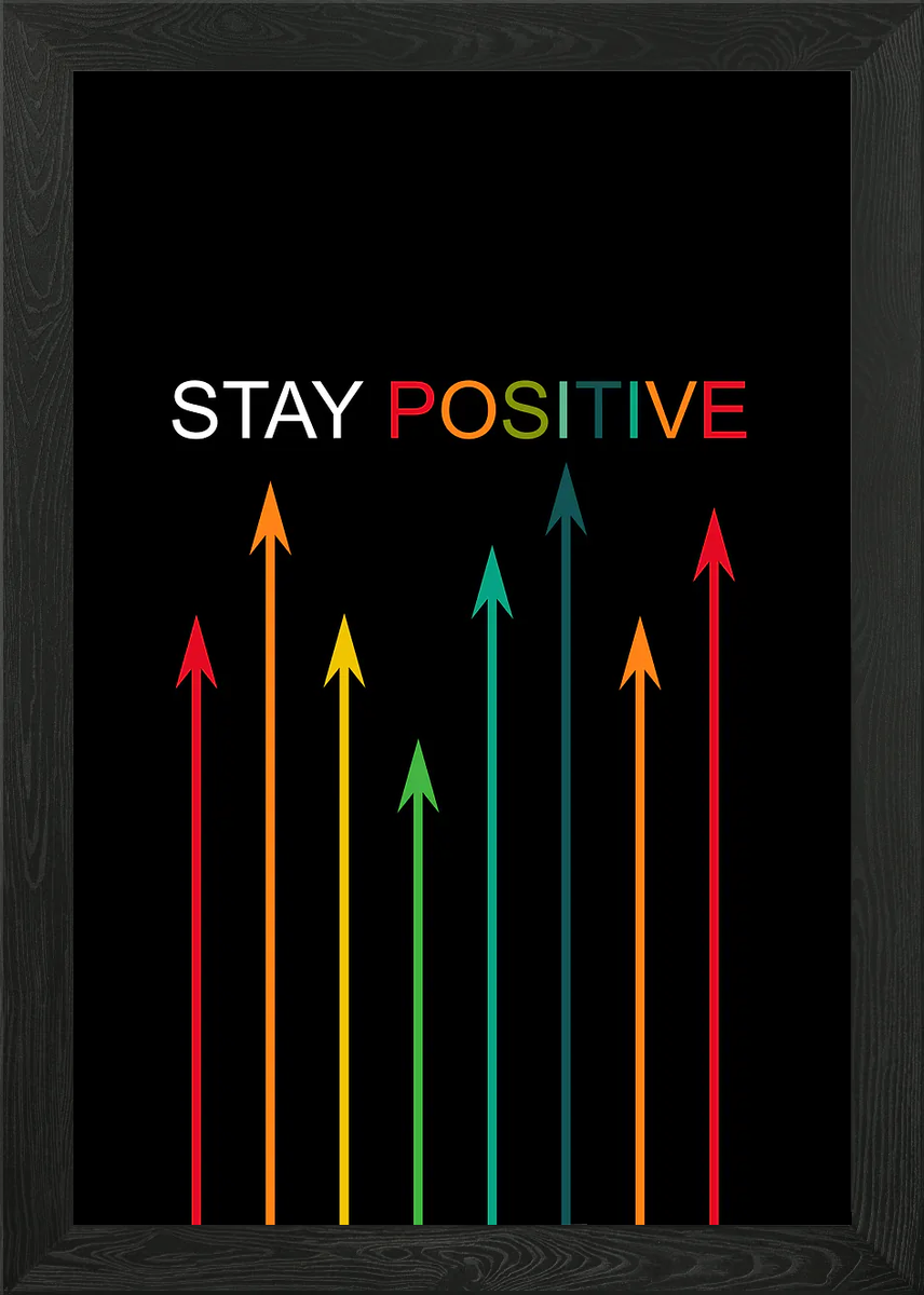 Stay Positive Arrows Framed Wall Art Poster Canvas Print Picture | eBay UK