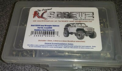 RC Screwz Axial SCX10 Jeep Wrangler Rubicon Screw Kit rczaxi009 New | eBay