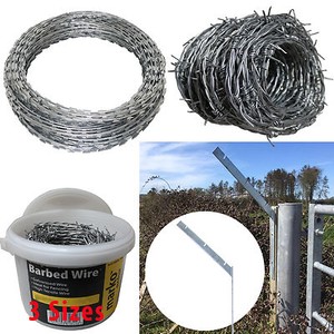 Galvanised / Barbed / Razor Wire Steel Security Fencing Farm Concertina ...