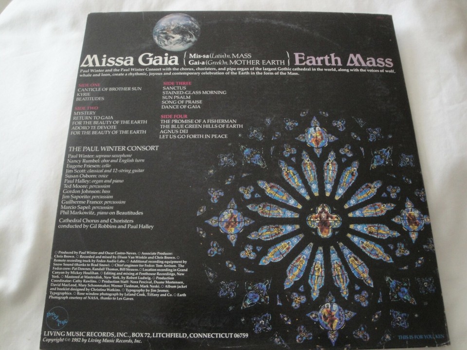 Missa Gaia/Earth Mass PAUL WINTER DOUBLE VINYL LP ALBUM 1982 LIVING ...