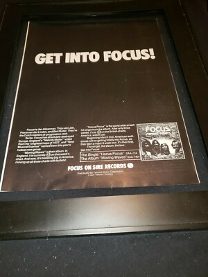 Focus Hocus Pocus Rare Original Promo Poster Ad Framed! | eBay