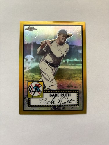 2009 Topps Chrome Babe Ruth Gold 1 of 3 Shortprint Insert #1 | eBay