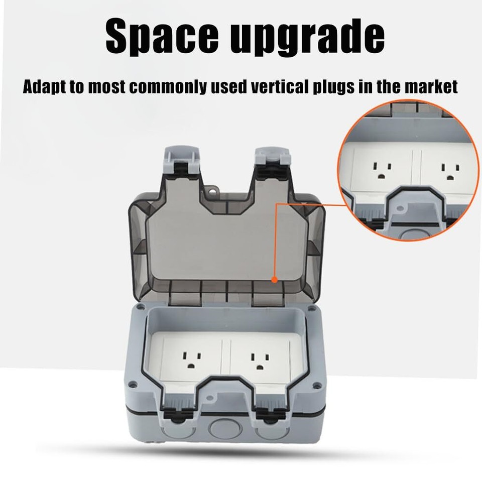 Outdoor Power Socket 10A Outdoor Lock Cover Garden Waterproof Socket ...