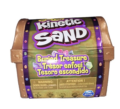 Kinetic Sand Buried Treasure Playset with 6oz of Kinetic Sand and ...