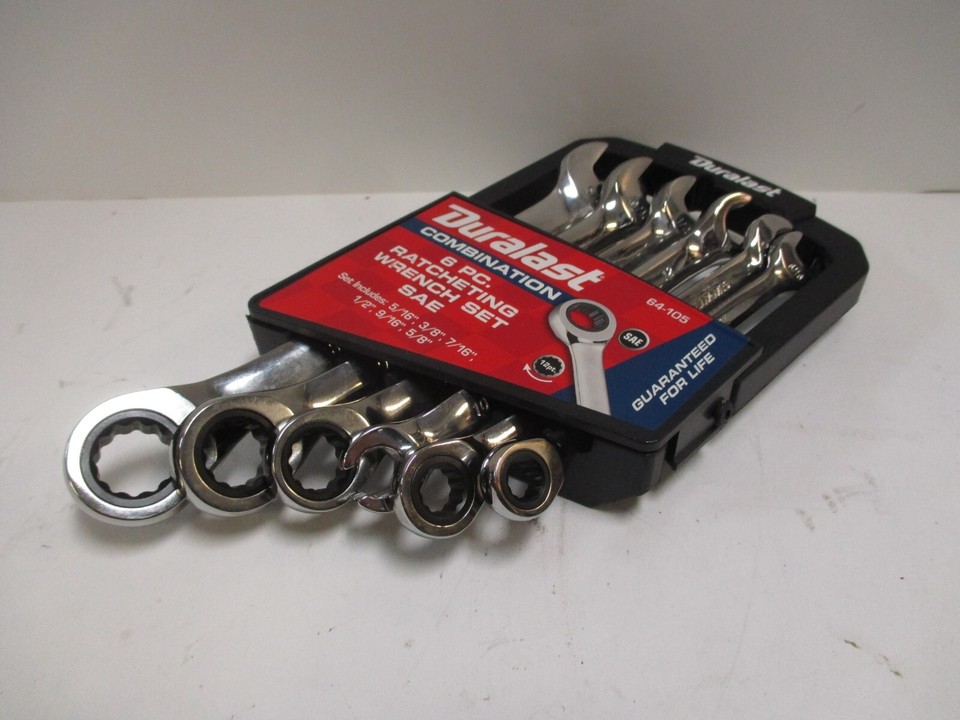 Duralast 64-105 SAE Ratcheting Wrench Set 6 Piece | eBay