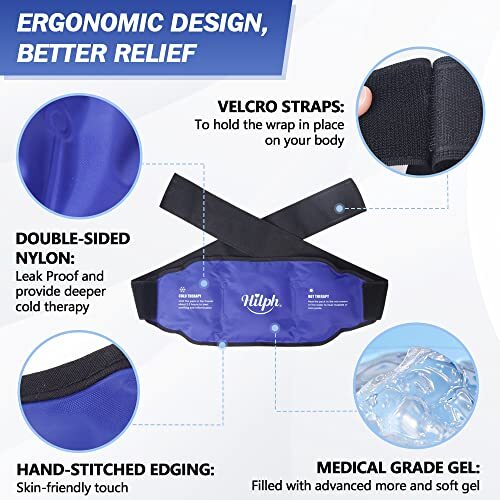 Back Pain Cold Reusable Ice Pack Belt Therapy for Lower Lumbar Sciatic ...