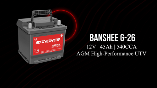 Banshee Battery BCI Group 26 12V 45AH, 80RC, 540 CCA, SLA AGM Battery ...