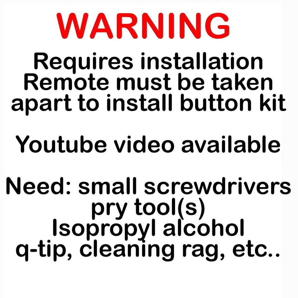 BUTTON REPAIR MEMBRANE for J4BA1002 REMOTE +NEW BATTERY | eBay