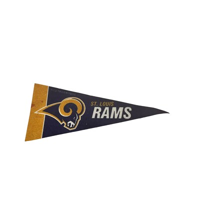 Vtg NFL Football Mini Pennant St. Louis Rams 9"x4” Felt Banner Flag ...