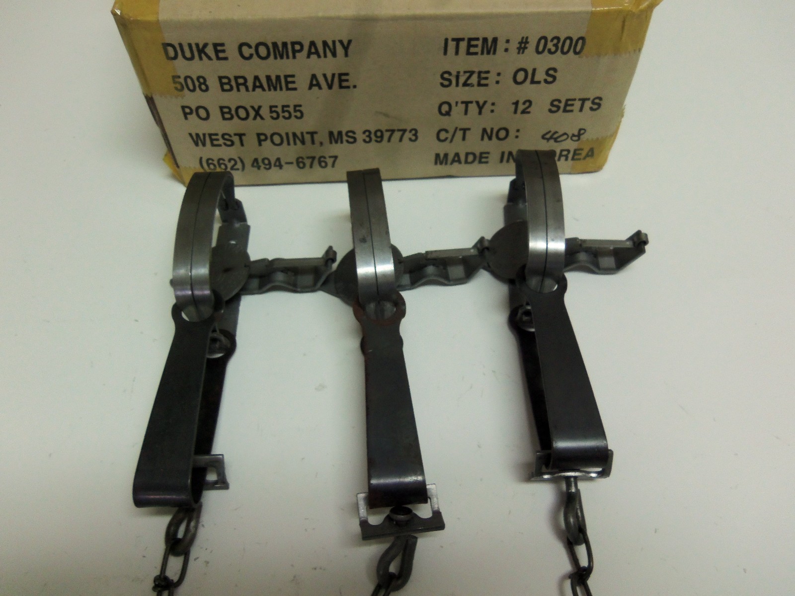 3 New Duke # 0 Long Spring Traps 0300 Gopher Weasel Nuisance Conrol ...