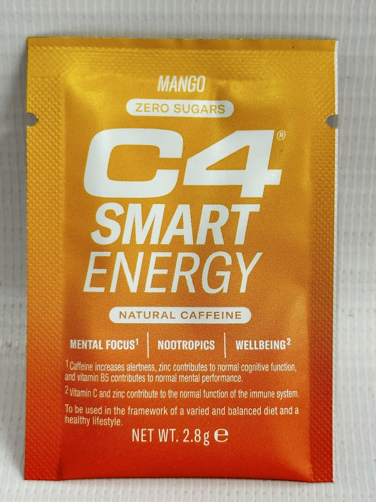 Cellucor C4 Smart Energy Drink Sachets Mango Flavour Natural Caffeine ...