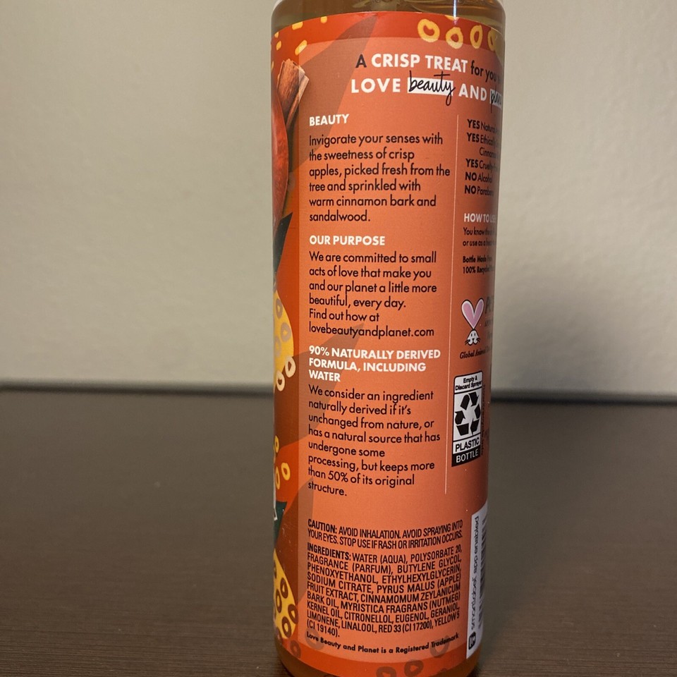 3 Love Beauty and Planet BELOVED Limited Edition Body Mist Apple ...