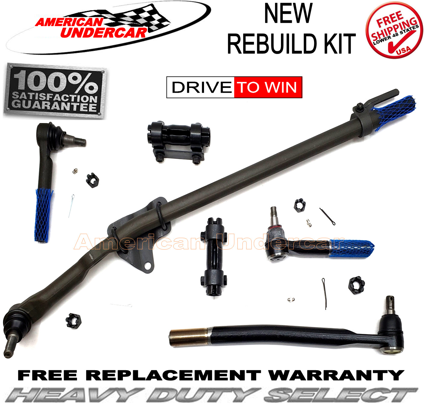 Heavy Duty Tie Rod Drag Link Sleeve Kit Ford F250 F350 Super Duty 2WD ...