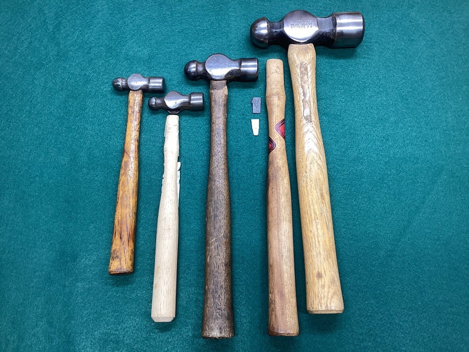 Vintage Blue-Point Ball Peen Hammers 4oz, 6oz, 16oz & 48oz by Snap-On L ...