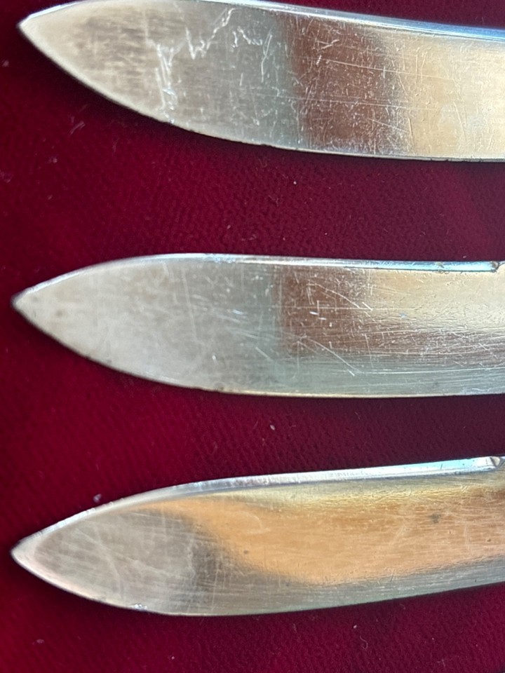 Landers Frary & clark “P" initialed circa 1900 5” plated blade sterling ...