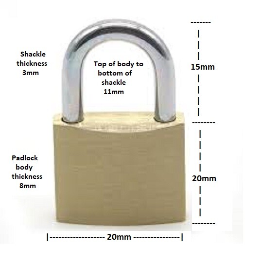 Padlocks With Same Key To Pass - Solid Brass - 20mm or 40mm - or Spare ...