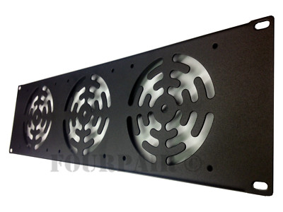 3 Fan (120mm) 19" Inch Rack Mount Cooling Panel DJ Rack Case Server ...