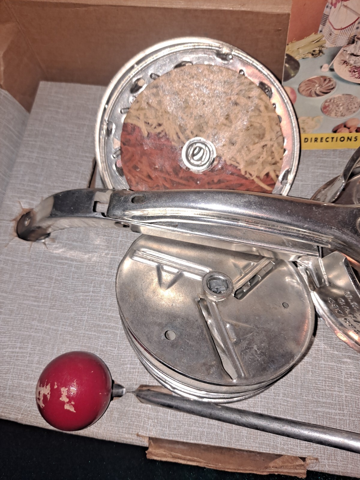 Rare Vintage MOULI JULIENNE TV SHREDDER SALAD MAKER FOOD SLICER GRATER ...