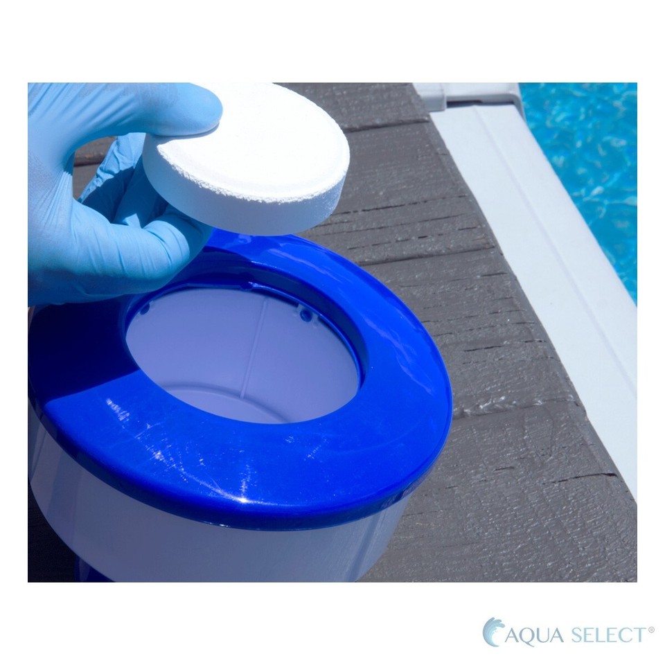 Aqua Select Swimming Pool Floating Chlorinator Hold 3 lb of 3" Chlorine ...
