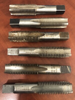 Lot of (6) 1“-8 NC TAPS, 4 Flute - Some New and Some Old | eBay