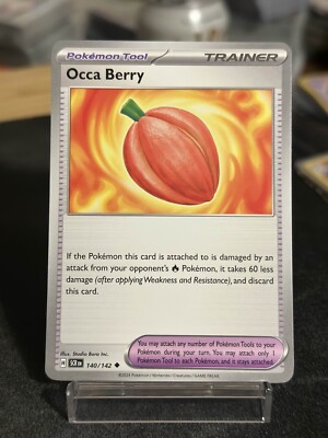 Occa Berry 140/142 Stellar Crown Uncommon PACK FRESH Trainer Pokemon ...