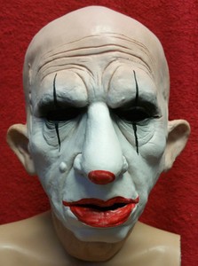 Realistic Face Male Man Mask Creepy Clown Costume Disguise Halloween ...