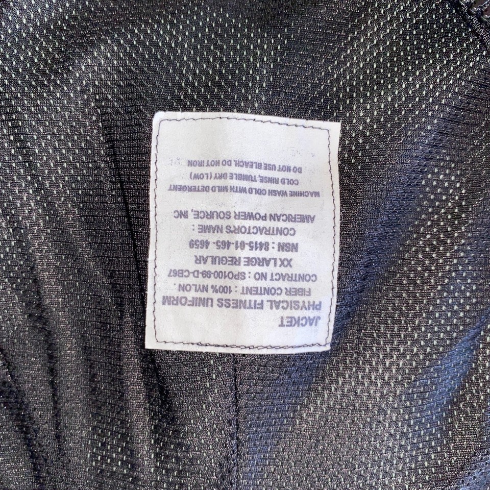 US Army IPFU Jacket Mens XXL Gray Physical Fitness Training Uniform ...