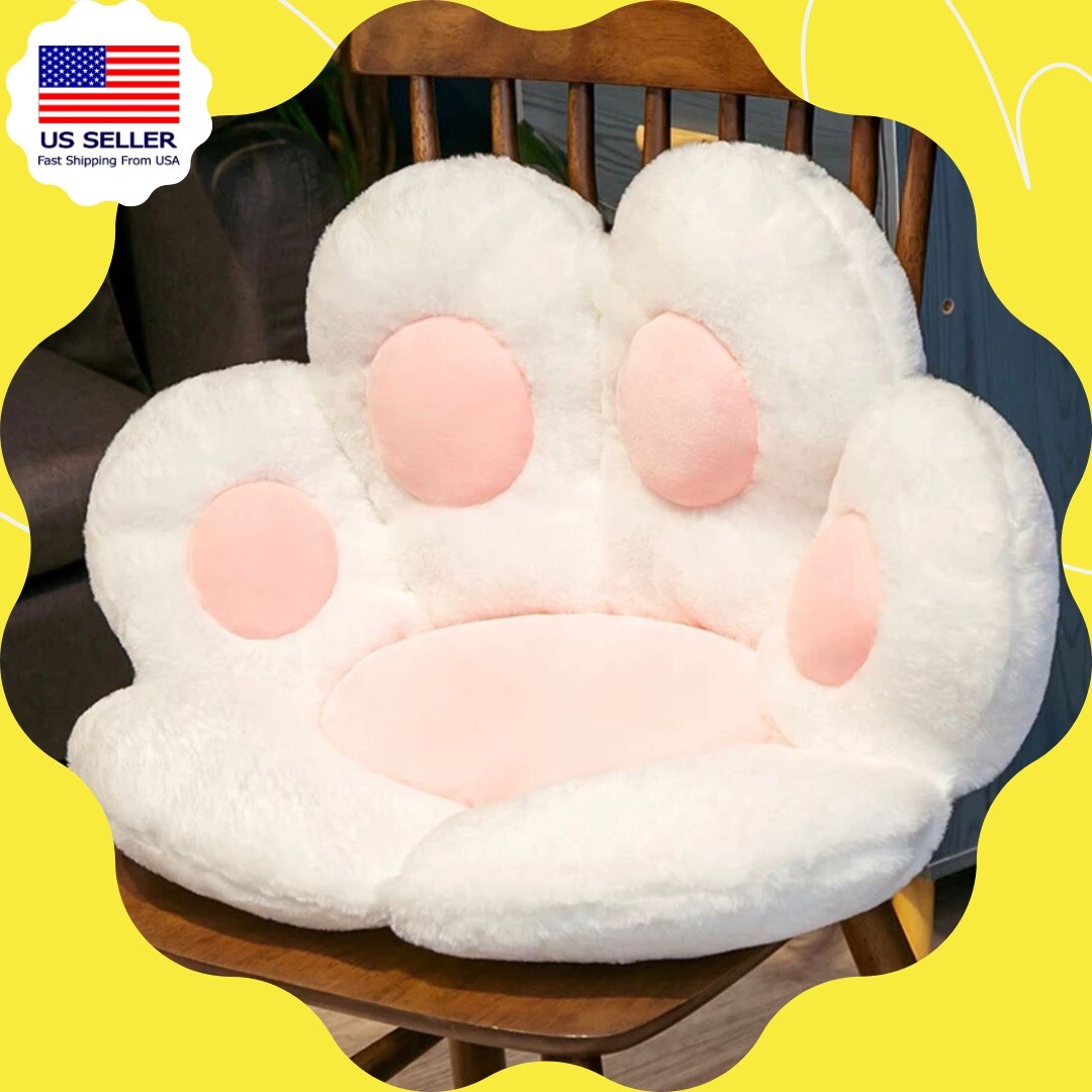 Cushion Cat Paw Chair Comfy Kawaii Chair Plush Seat Cushions Lazy ...