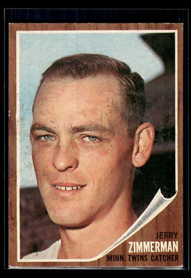 1962 Topps Baseball #222 Jerry Zimmerman Set Break EX-MT Minnesota ...