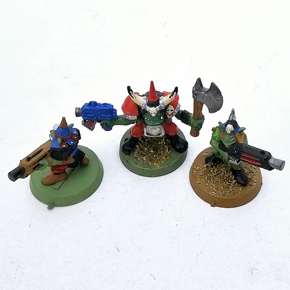 Citadel GW Warhammer 40K Miniatures Goff Boss & Ork Gretchins Grots | eBay