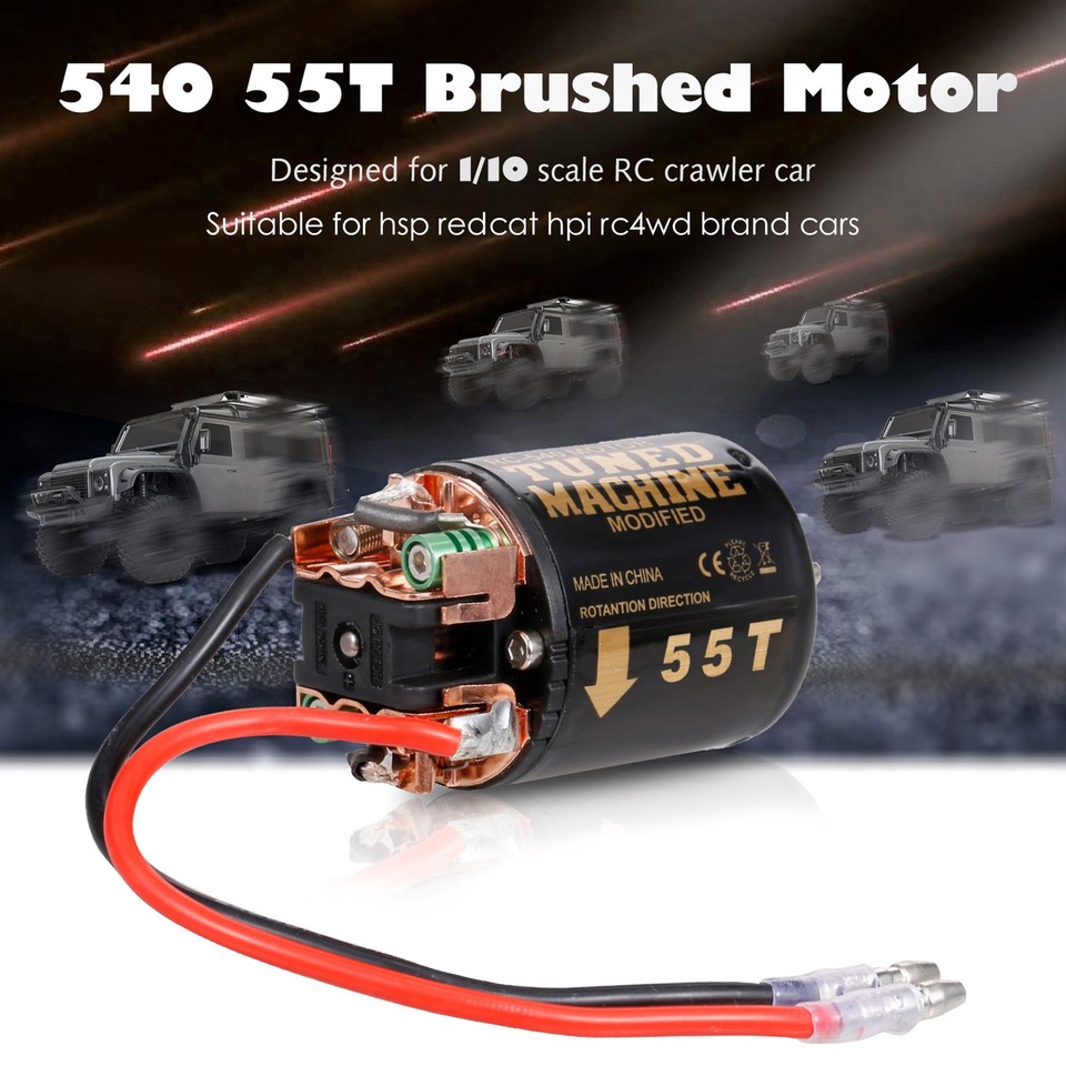 540 Brushed Motor RC Crawler Motor 55T 3-Slot And 60A ESC RC Car ESC ...