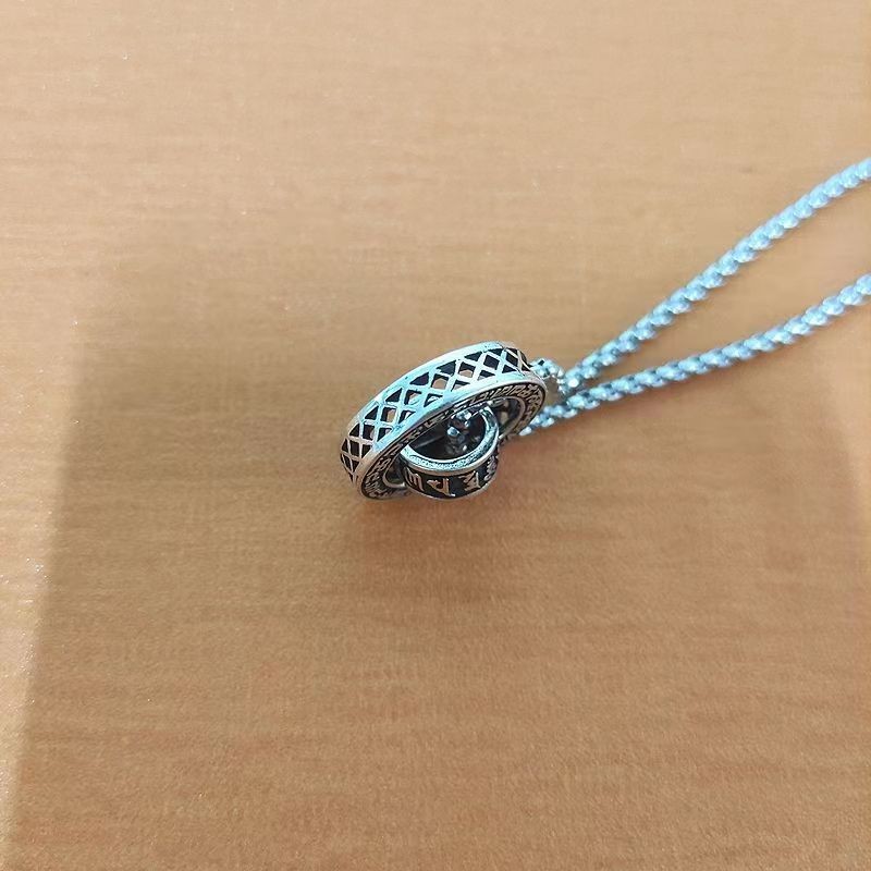 Mens Six Word Mantra Pendant Necklace Vintage Chinese Style Jewelry | eBay