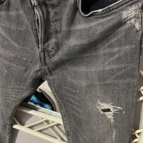 All Saints Mens 32x30 Light Grey Cigarette Skinny Stretch Denim Jeans ...