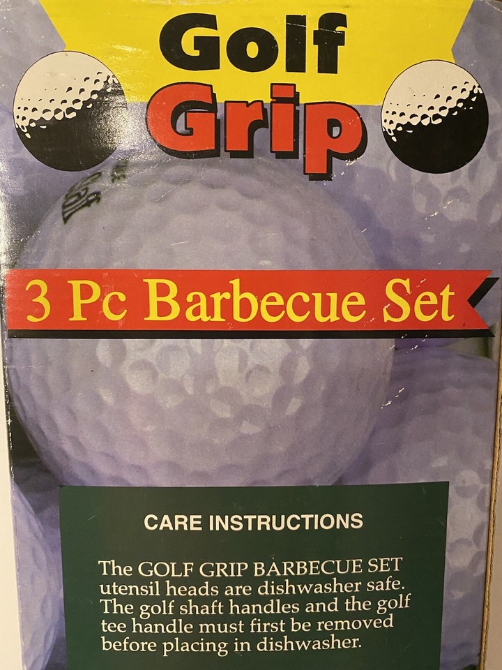 Vintage 1998 3 piece bbq set golf club grips extra long handles Gift ...