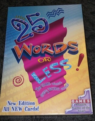 VTG 25 Words or Less Board Game 2000 New Edition Winning Moves 100% ...