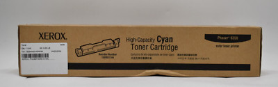 Lot of 3 GENUINE Xerox PHASER 6350 CYAN High-Capacity Toner 106R01144 ...