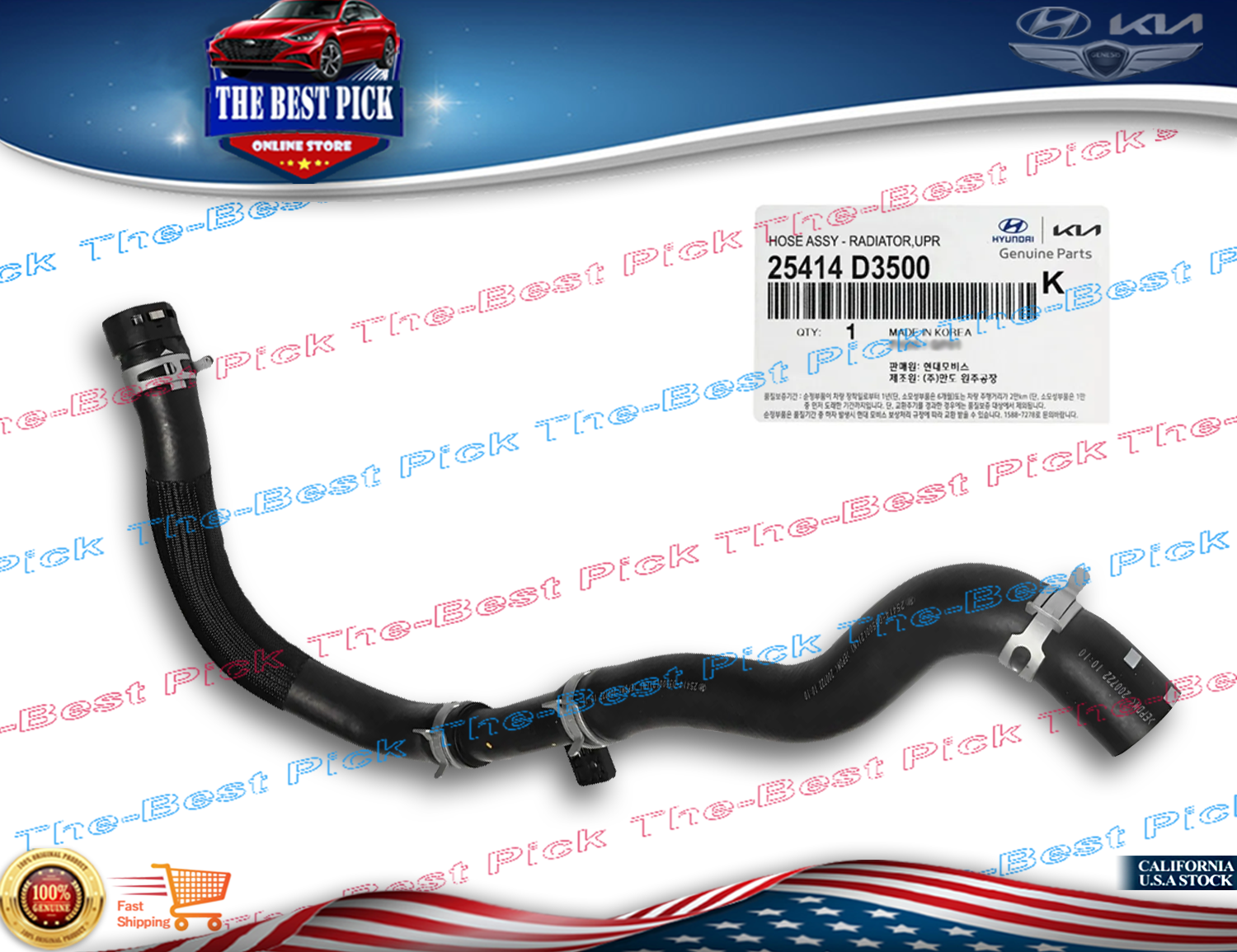 ⭐GENUINE⭐ Hose Radiator Upper HYUNDAI TUCSON 2.0L 2016-2021 25414D3500 ...