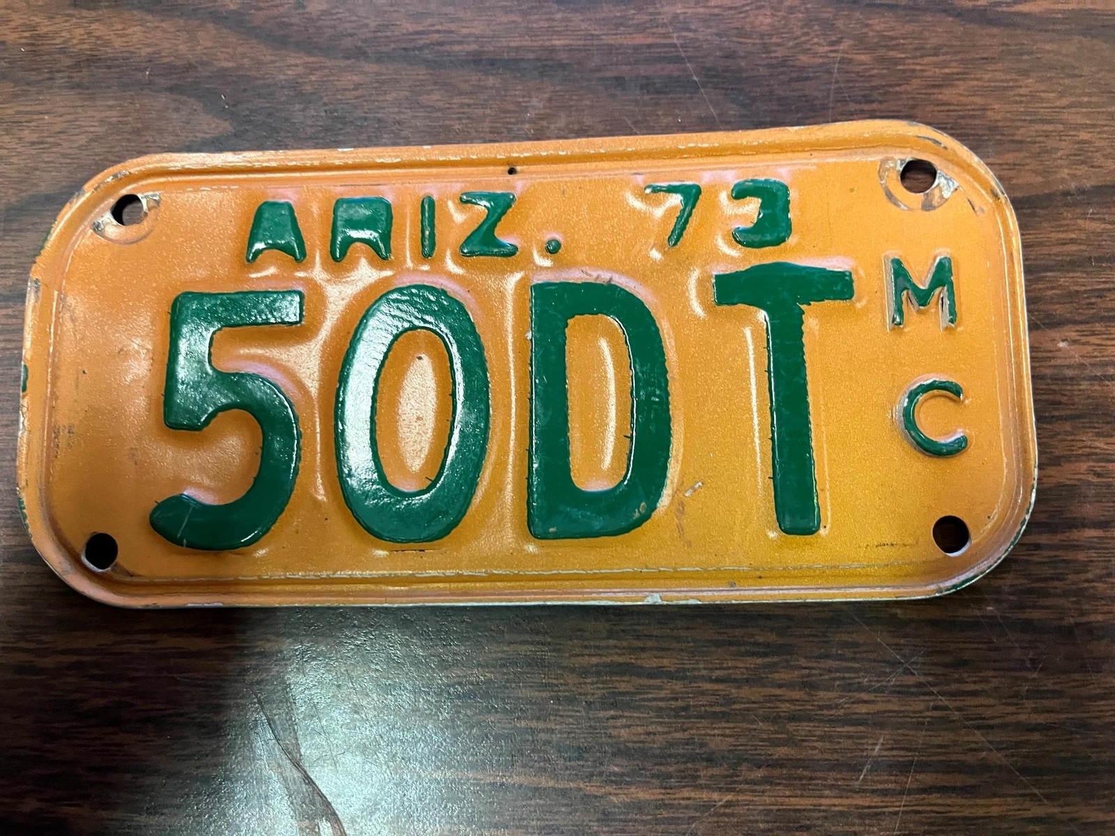 VTG 1973 State of Arizona Motorcycle License Plate 50DT Original | eBay