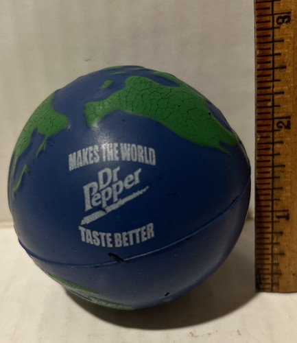 USED Dr Pepper Globe - Stress Ball - Dr Pepper Makes the World Taste ...