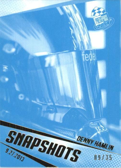 2014 Press Pass - Snapshots Denny Hamlin #98 Color Proof Cyan /35 for ...