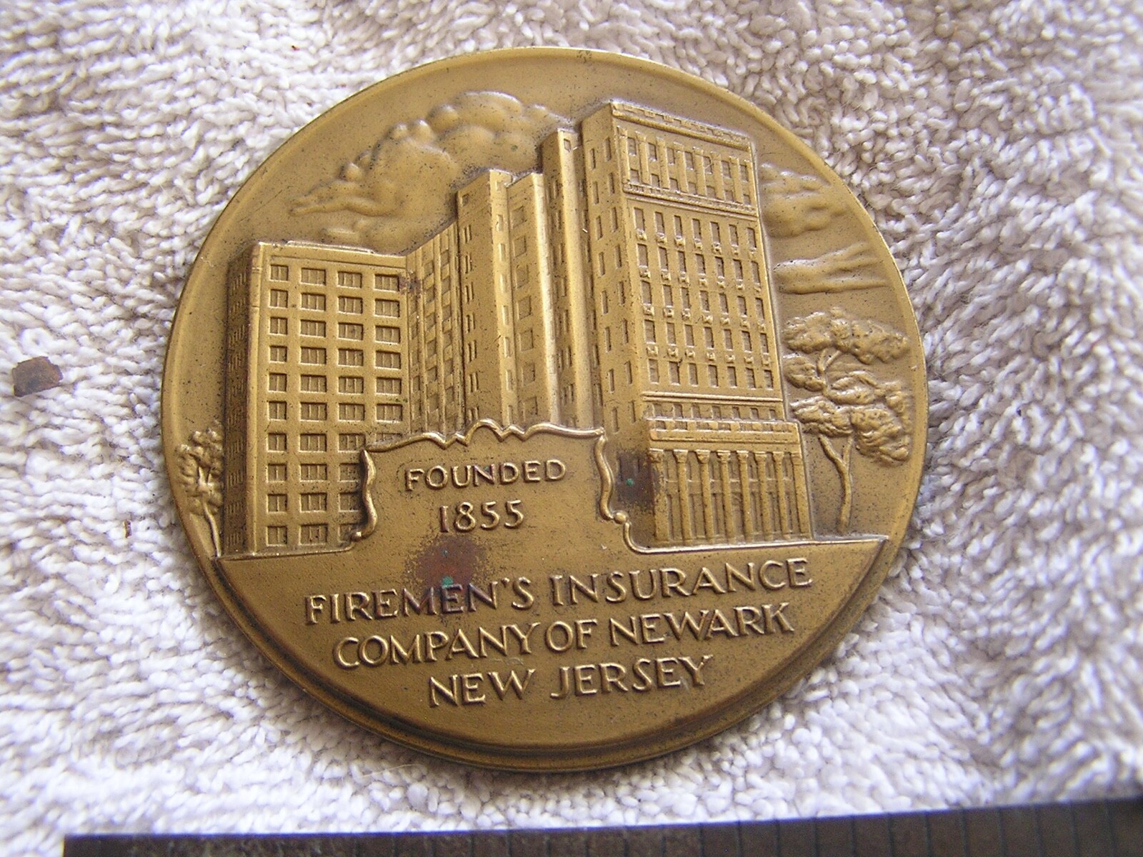 Fireman's Insurance Co. of Newark, NJ. 1955 Medallic Art Co. Bronze | eBay