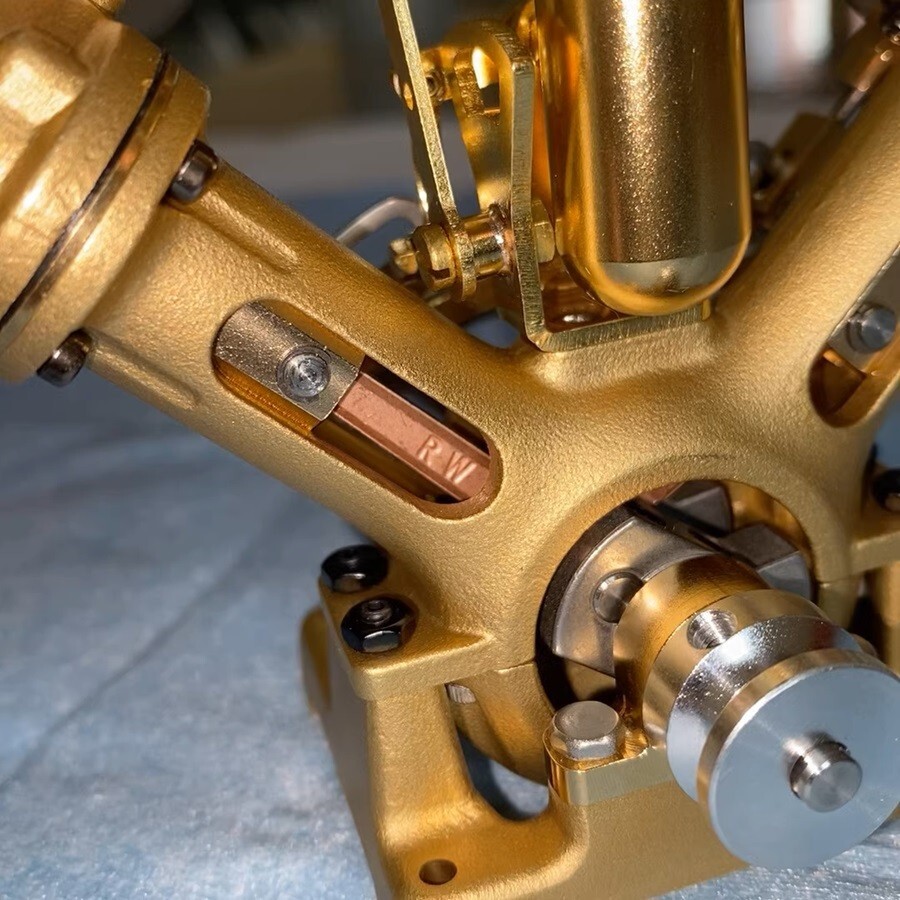 R.W. 2-Cylinder V2 Retro Steam Model Engine for 50cm+ RC Steam Boats ...