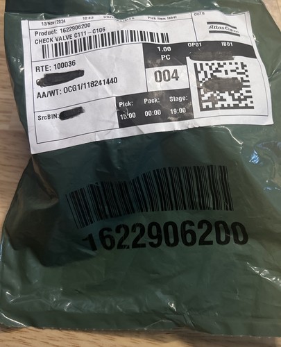 1622906200 Oil Stop Check Valve C111+C146 for Atlas Copco Comp. BRAND ...