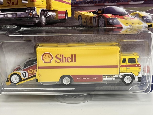Hot Wheels Shell Team Porsche 962 Sakura Sprinter Transporter (HCR34 ...